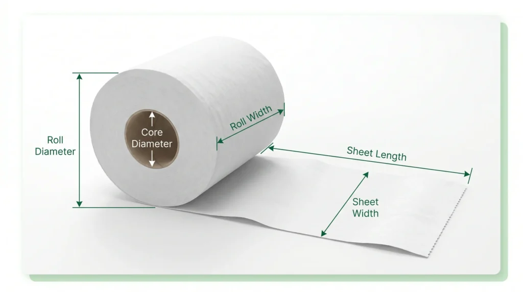 Toilet Paper Roll Dimensions: Size, Diameter & Width Guide